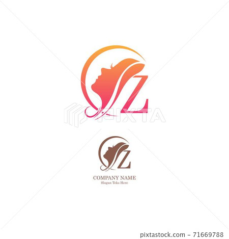 Beautiful face logo letter Z icon in front design - Stock Illustration ...