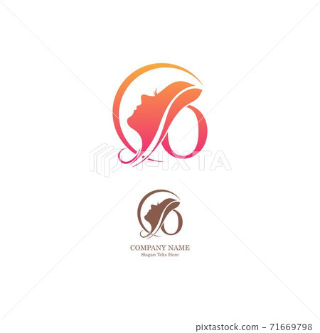 Beautiful face logo letter O icon in front design - Stock Illustration ...