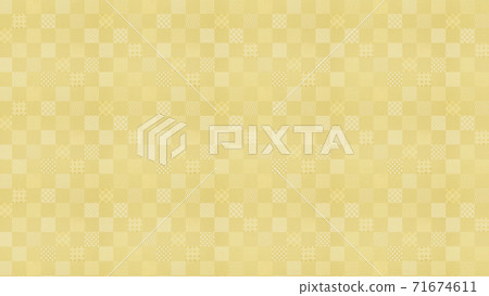 Golden and fine pattern checkered pattern-there... - Stock Illustration ...
