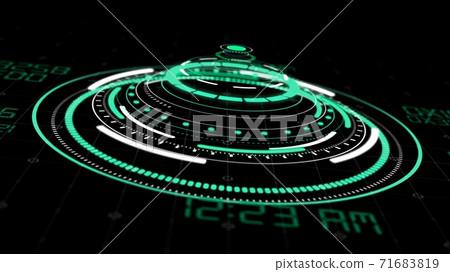 Hologram HUD circle interfaces , Hi-tech... - Stock Illustration ...