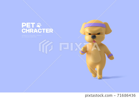 3D cute pet character cartoon 009 - Stock Illustration [71686436] - PIXTA