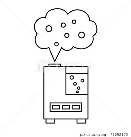 Humidifier humidifier steam advertisement... - Stock Illustration ...