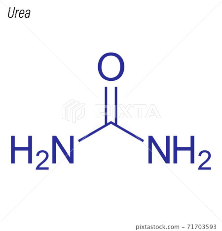 Vector Skeletal formula of Urea. Drug chemical... - Stock Illustration ...
