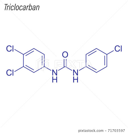 Vector Skeletal formula of Triclocarban.... - Stock Illustration ...