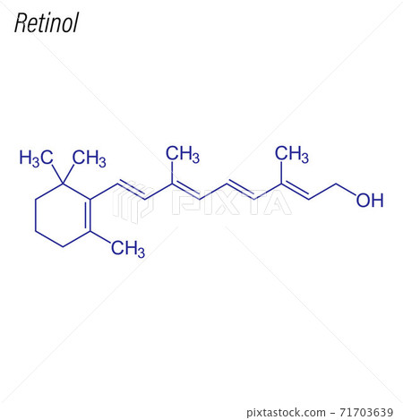 Vector Skeletal formula of Retinol. Drug... - Stock Illustration ...