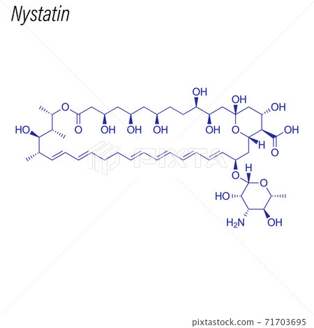 Vector Skeletal formula of Nystatin. Drug... - Stock Illustration ...