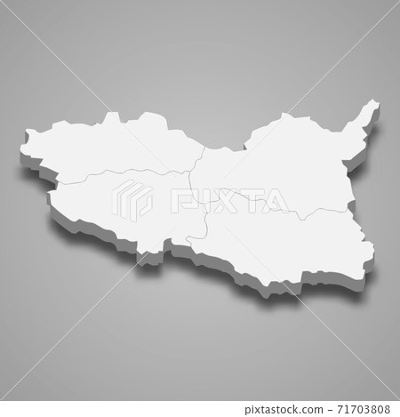 3d isometric map of Pardubice is a region of... - Stock Illustration ...