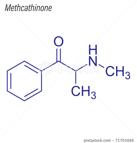 Vector Skeletal formula of Methcathinone. Drug... - Stock Illustration ...