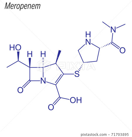 Vector Skeletal formula of Meropenem. Drug...-插圖素材 [71703895] - PIXTA圖庫