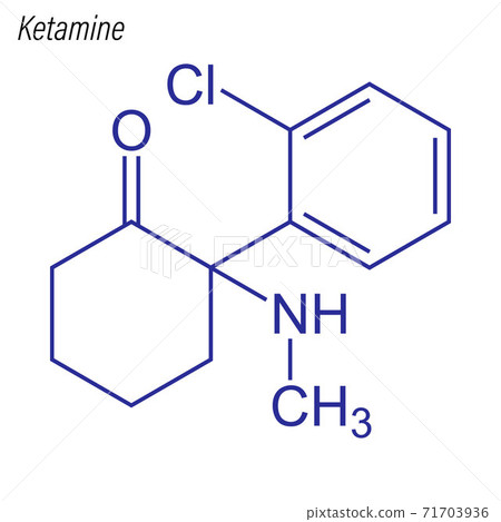 Vector Skeletal formula of Ketamine. Drug... - Stock Illustration ...