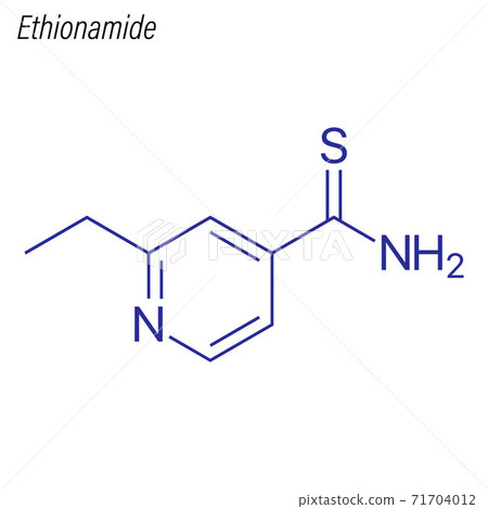 Vector Skeletal formula of Ethionamide. Drug... - Stock Illustration ...