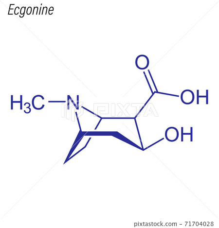 Vector Skeletal formula of Ecgonine. Drug... - Stock Illustration ...