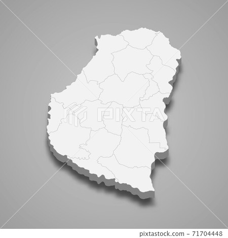 3d isometric map of Entre Rios is a province of... - Stock Illustration ...