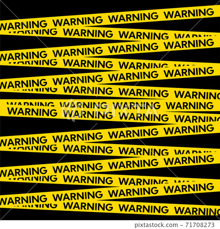 Warning strip design. Warning text on yellow... - Stock Illustration ...