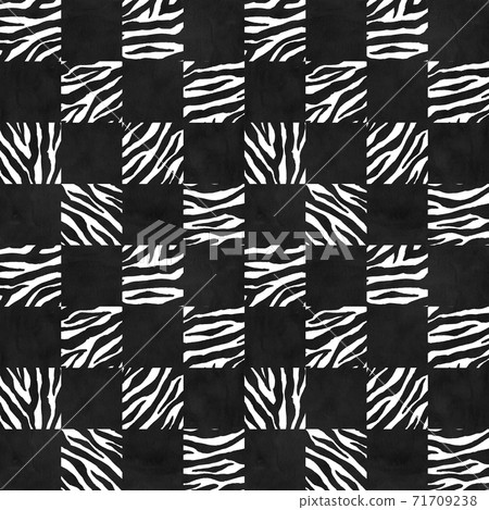 Black and white checkered plaid zebra seamless... - Stock Illustration ...