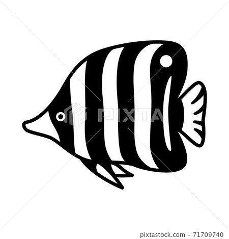 fish vector icon butterfly zebra fish salmon... - Stock Illustration ...