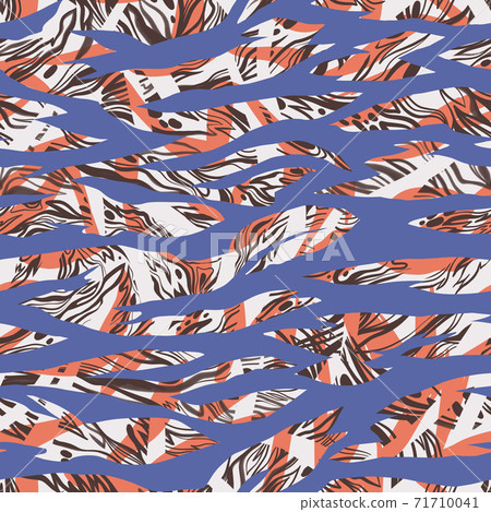 Stripes zebra animal repeat pattern. - Stock Illustration [71710041 ...