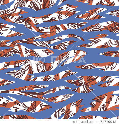 Stripes zebra animal repeat pattern. - Stock Illustration [71710048 ...