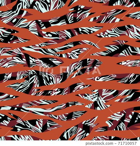 Stripes zebra animal repeat pattern. - Stock Illustration [71710057 ...