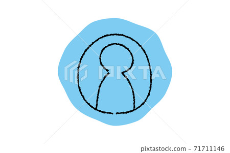 Simple profile icon, pencil writing style - Stock Illustration ...
