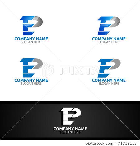 Letter E, P for Digital Vector Logo, Marketing,... - Stock Illustration ...