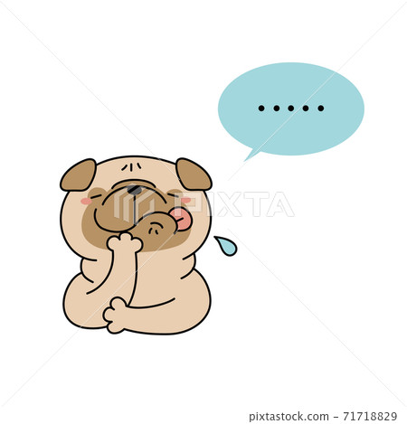 Think pug dog - Stock Illustration [71718829] - PIXTA