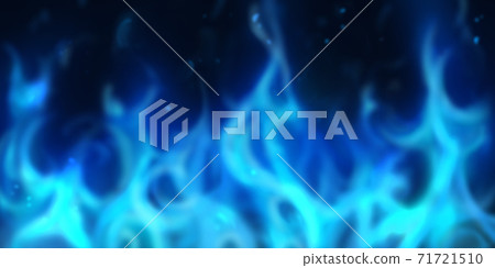 Burning blue flame background - Stock Illustration [71721510] - PIXTA