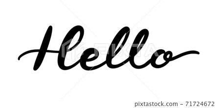 Hello handwriting - Stock Illustration [71724672] - PIXTA