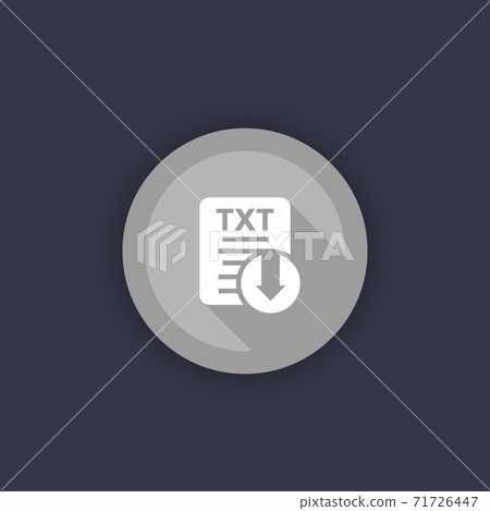 TXT file download icon, round vector button - Stock Illustration ...