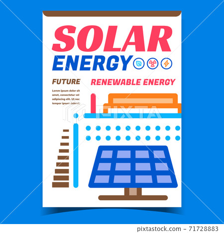 Solar Energy Creative Promotion Poster Vector - Stock Illustration ...