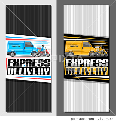 Vector vertical banners for Express Delivery - Stock Illustration ...