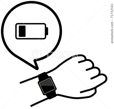 Vector illustration of checking the smartwatch... - Stock Illustration ...