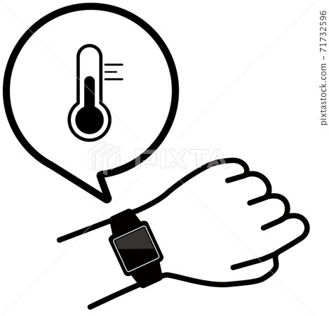 Vector illustration of checking the smartwatch... - Stock Illustration ...