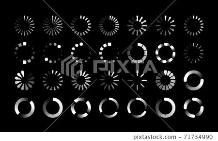 Round progress bars. Countdown circle icon,... - Stock Illustration ...