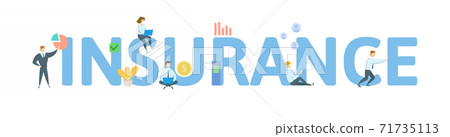 Insurance. Concept with keyword, people and... - Stock Illustration ...