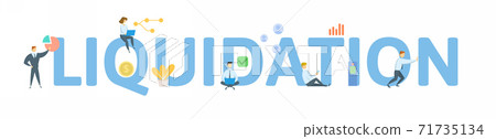 Liquidation. Concept with keyword, people and... - Stock Illustration ...