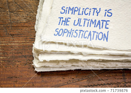 Simplicity Is The Ultimate Sophistication Cover
