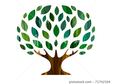 Green tree material illustration - Stock Illustration [71742504] - PIXTA