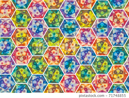 Colorful and glittering jewel-like geometric... - Stock Illustration ...