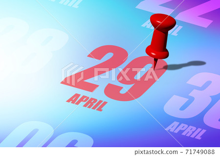 april 29th. Day 29 of month, Red date written...-插圖素材 [71749088] - PIXTA圖庫