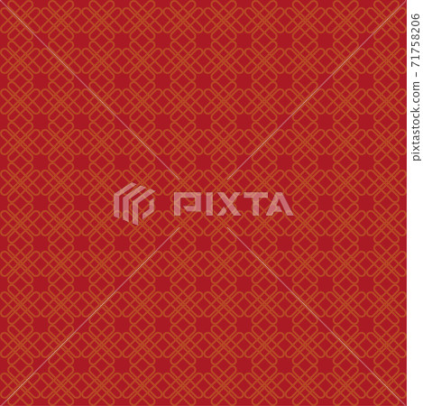 Chinese style red gold seamless pattern.... - Stock Illustration ...