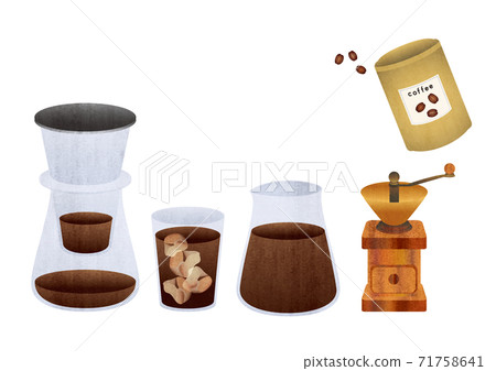 Cold brew coffee utensil set - Stock Illustration [71758641] - PIXTA
