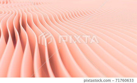 Pink waves of paper. 3D illustration - Stock Illustration [71760633 ...