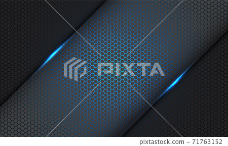 Abstract blue hexagon mesh pattern light slash... - Stock Illustration [71763152] - PIXTA