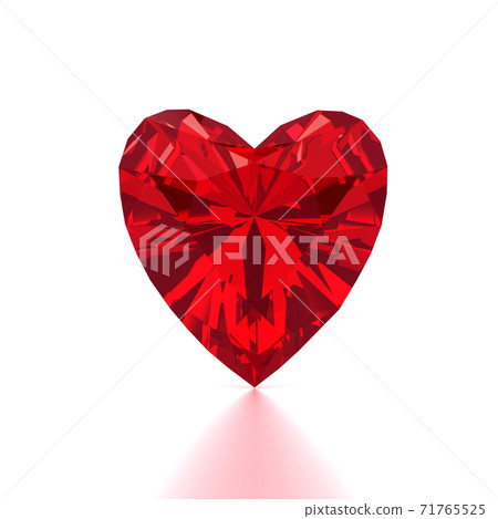 Heart Shaped Red Diamond - Stock Illustration [71765525] - PIXTA