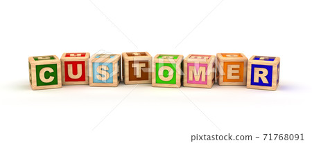Customer Text Cube - Stock Illustration [71768091] - PIXTA