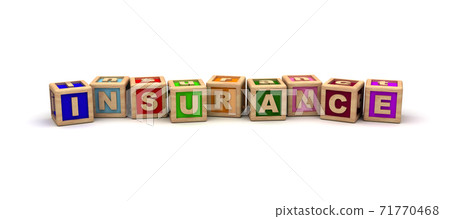 Insurance Text Cube - Stock Illustration [71770468] - PIXTA