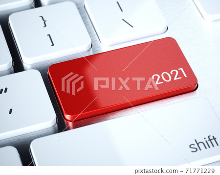 Red computer keyboard button 2021 - Stock Illustration [71771229] - PIXTA
