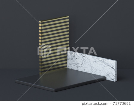 Abstract background three rectangles podium 3D - Stock Illustration ...
