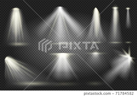Realistic spotlight illumination effect isolated - Stock Illustration ...